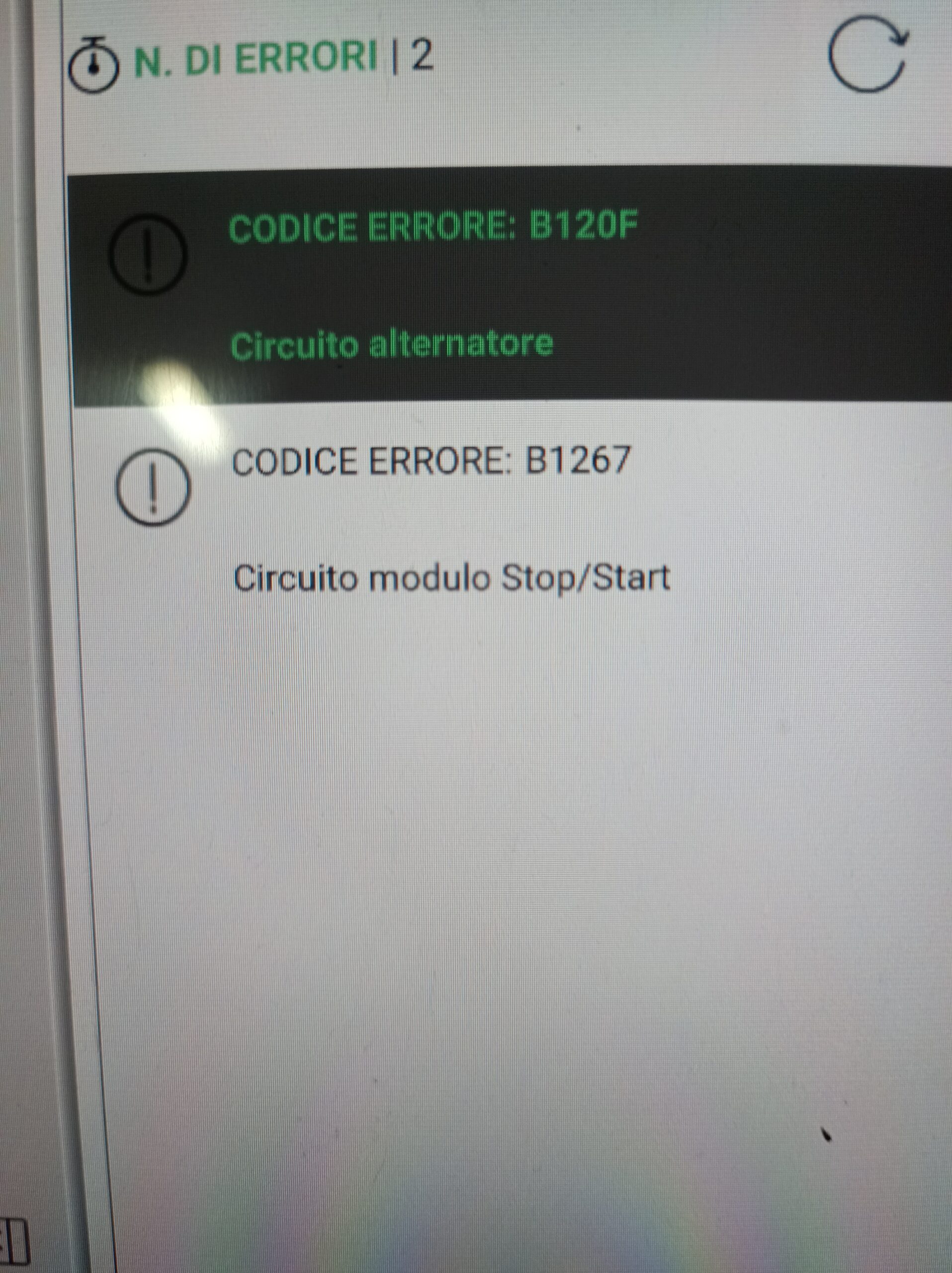 RENAULT Twingo 1.0 SCe del 2016 – SPIA BATTERIA ACCESA DTC B120F B1267 ...